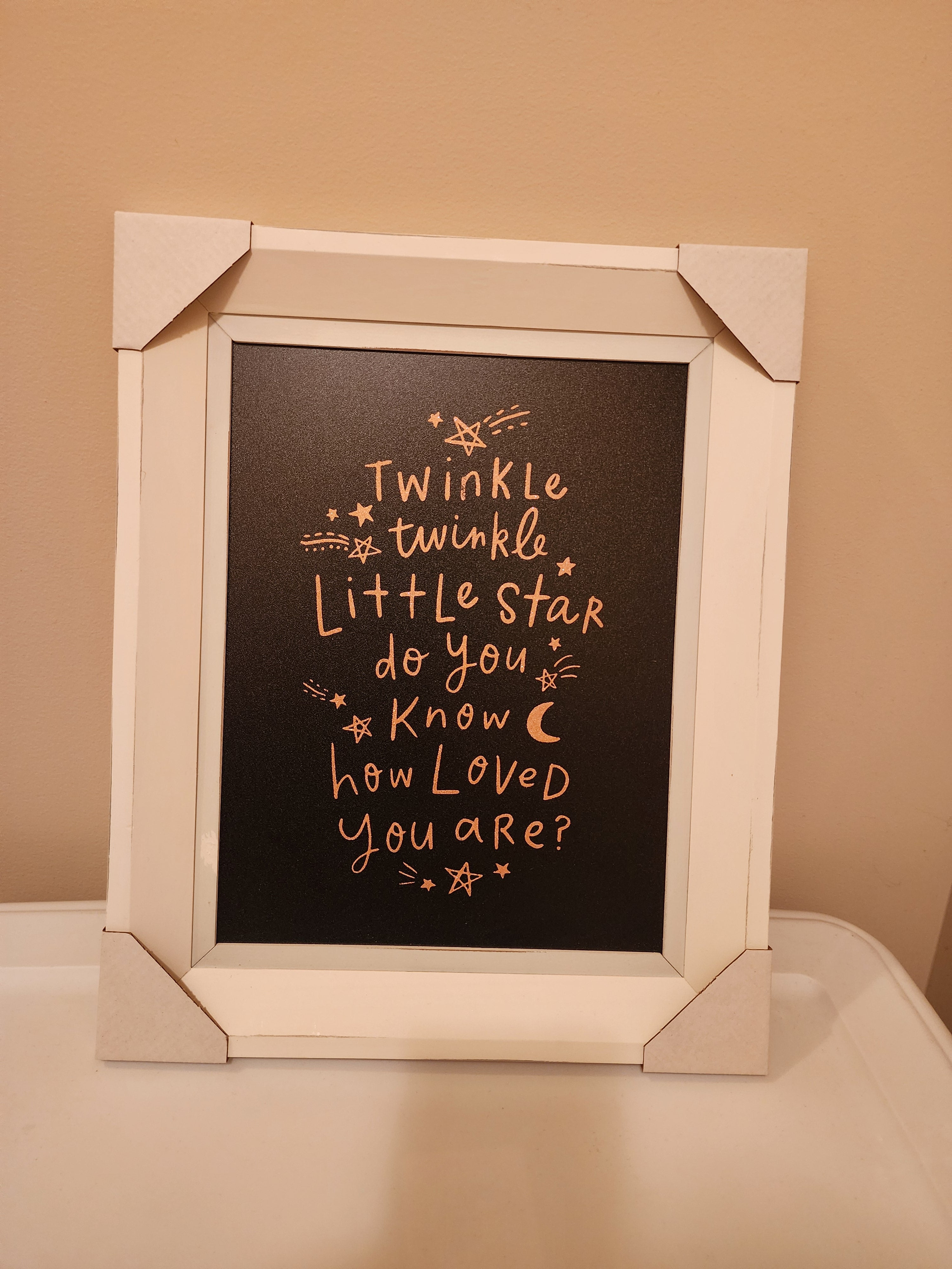 Twinkle, Twinkle Little Star Sign – Copper Daisy + Lilly